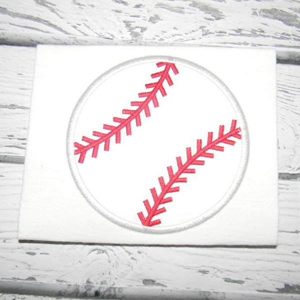 Baseball Applique Design – Curtsy Embroidery