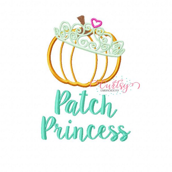 Patch Princess Applique Design – Curtsy Embroidery