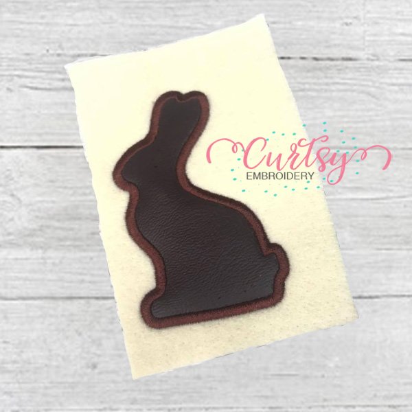 Chocolate Easter Bunny Applique – Curtsy Embroidery