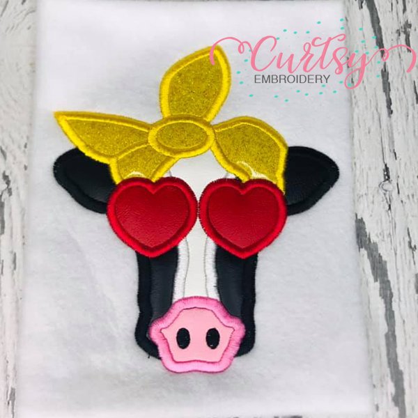 Heifer Cow Sunglasses Applique – Curtsy Embroidery