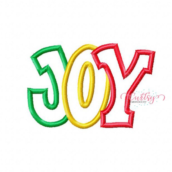 JOY Applique Embroidery Design – Curtsy Embroidery
