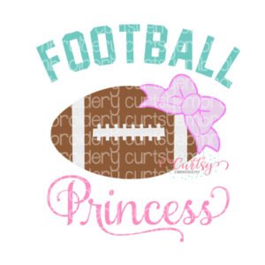Football Princess SVG File – Curtsy Embroidery